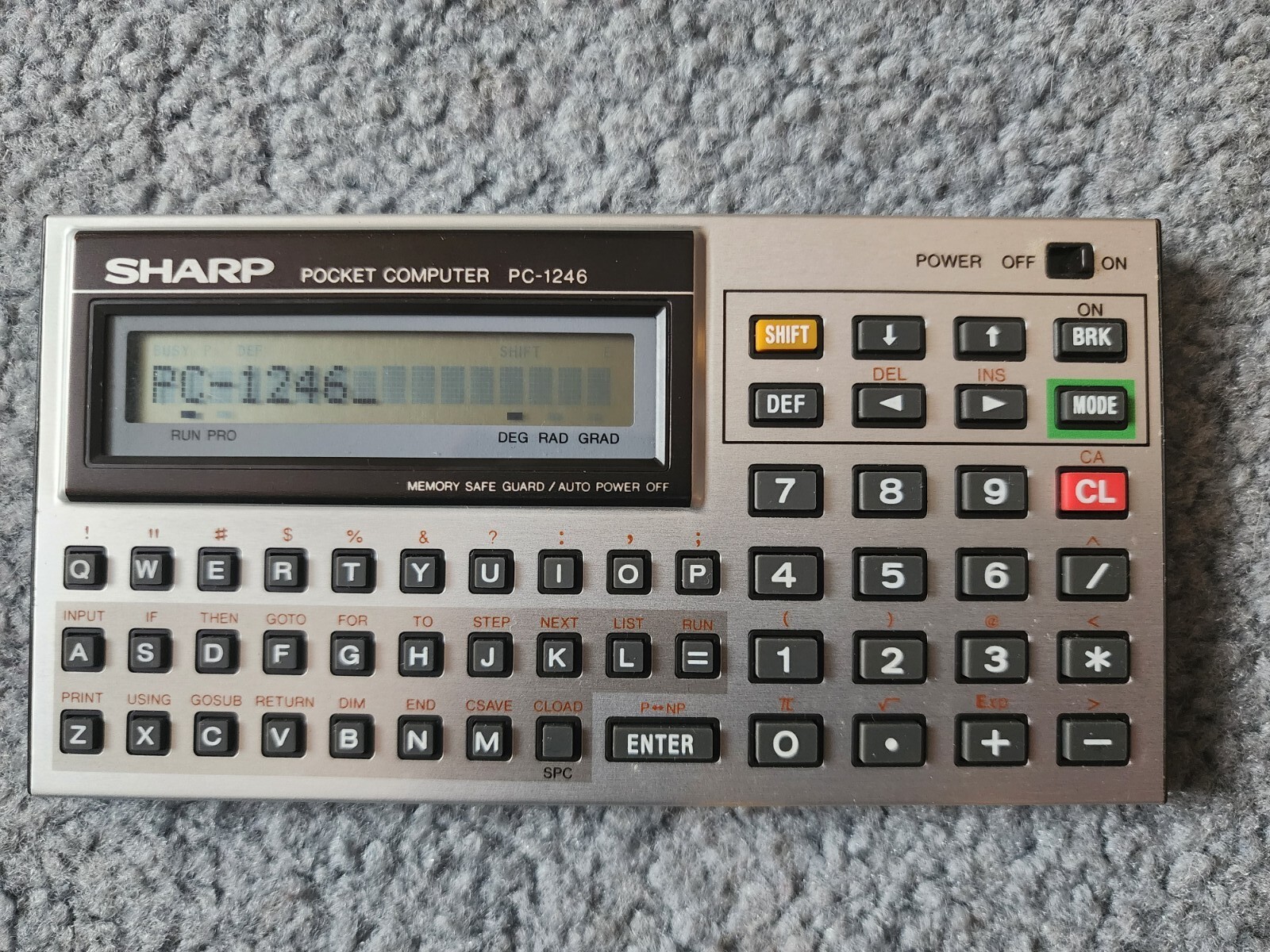 Sharp PC-1246 Pocket Computer with Box And Manual. Works Perfect. | eBay