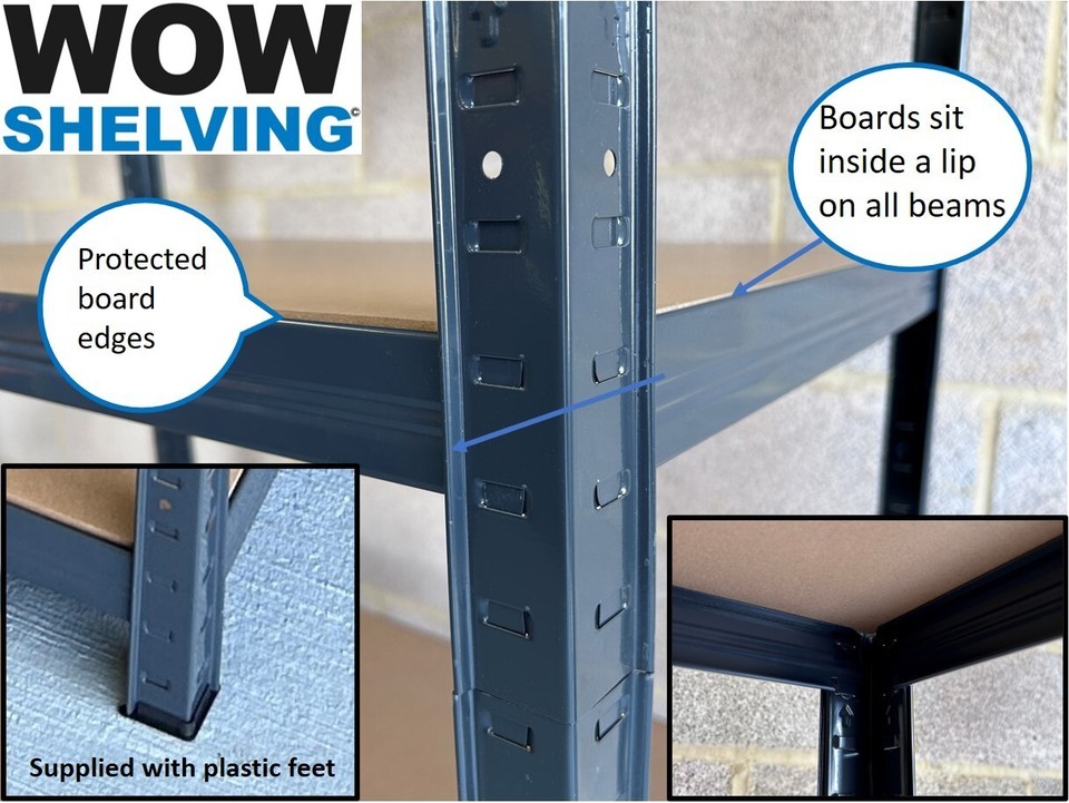 NR Auction New 5 Tier metal garage workshop shed storage racking ...