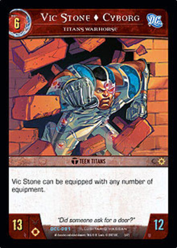 VS System: Vic Stone, Cyborg, Titans Warhorse [Played] DC Comics ...