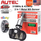 Autel MX-Sensor 315MHz & 433MHz Programmable TPMS Universal Tire ...