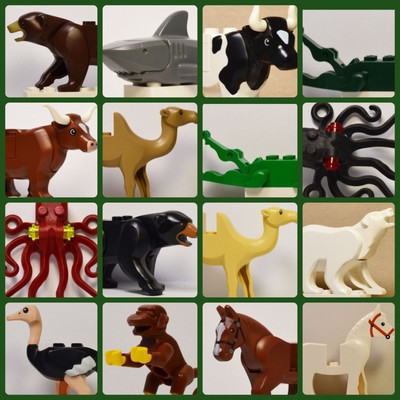 Lego Minifigure Animals Lot (You Pick) Horse, Shark, Cat, Dog, Bear ...