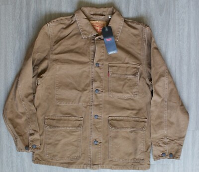 Levi’s Engineers Coat Chore Jacket Railroad Utility Sz S Brown ...