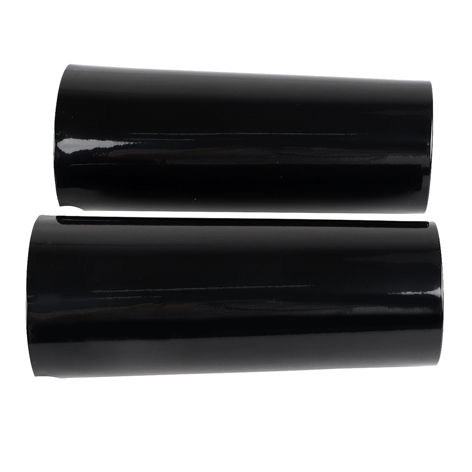 Black +2" Fork Slider Cover Cow Bell For Harley Electra Street Glide ...
