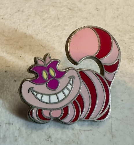 Disney Chesire Cat Enamel Pin Pink & Purple Stripes w/Tail Up Pin | eBay