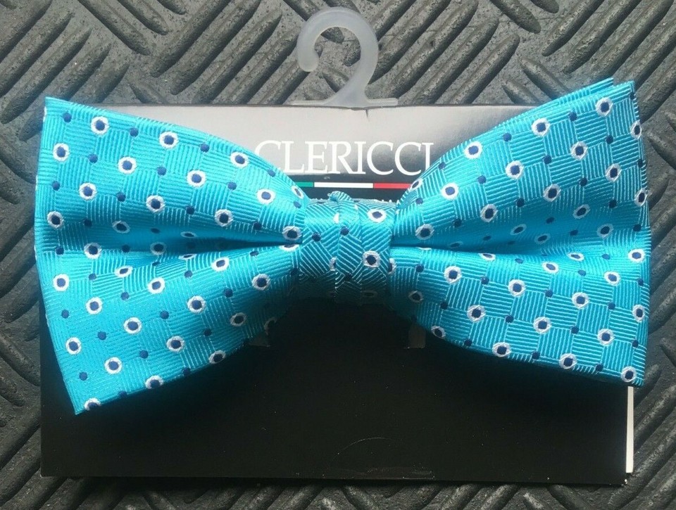 Dotted Turquoise Blue Bow Tie | eBay