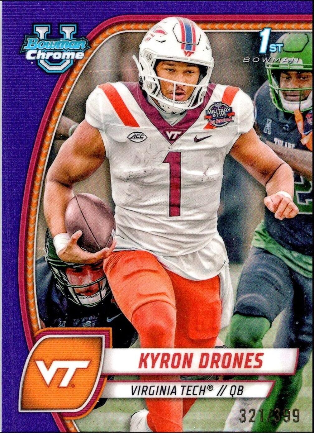 2024 Bowman University Chrome - Kyron Drones #119 Purple Refractor /399 ...