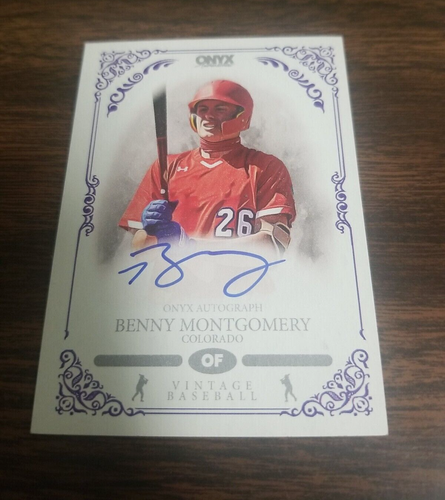 BENNY MONTGOMERY 2022 ONYX CARD #VAAV ROCKIES (ROOKIE AUTOGRAPH) SP ...