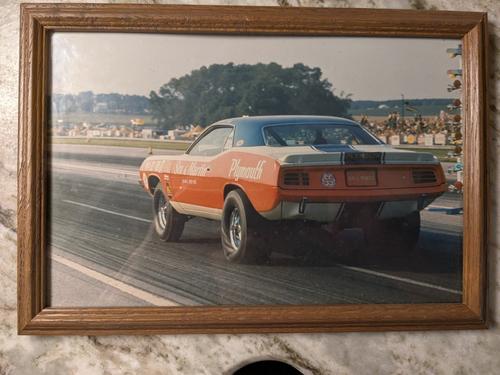 NHRA SOX/MARTIN 1970 PLYMOUTH CUDA IN FRAME 13 X 9 IN | eBay