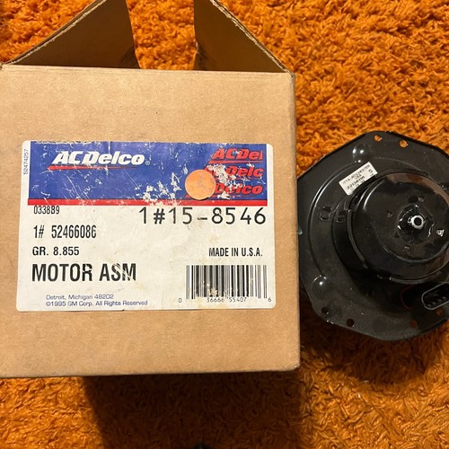 New NOS GM ACDelco Blower Motor Assembly #15-8546 #52466086 For ...