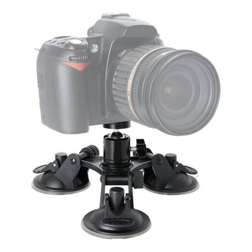 Tri-cup Suction Mount 3 Sucker Car Window Mount w/ Ball Head for DSLR ...