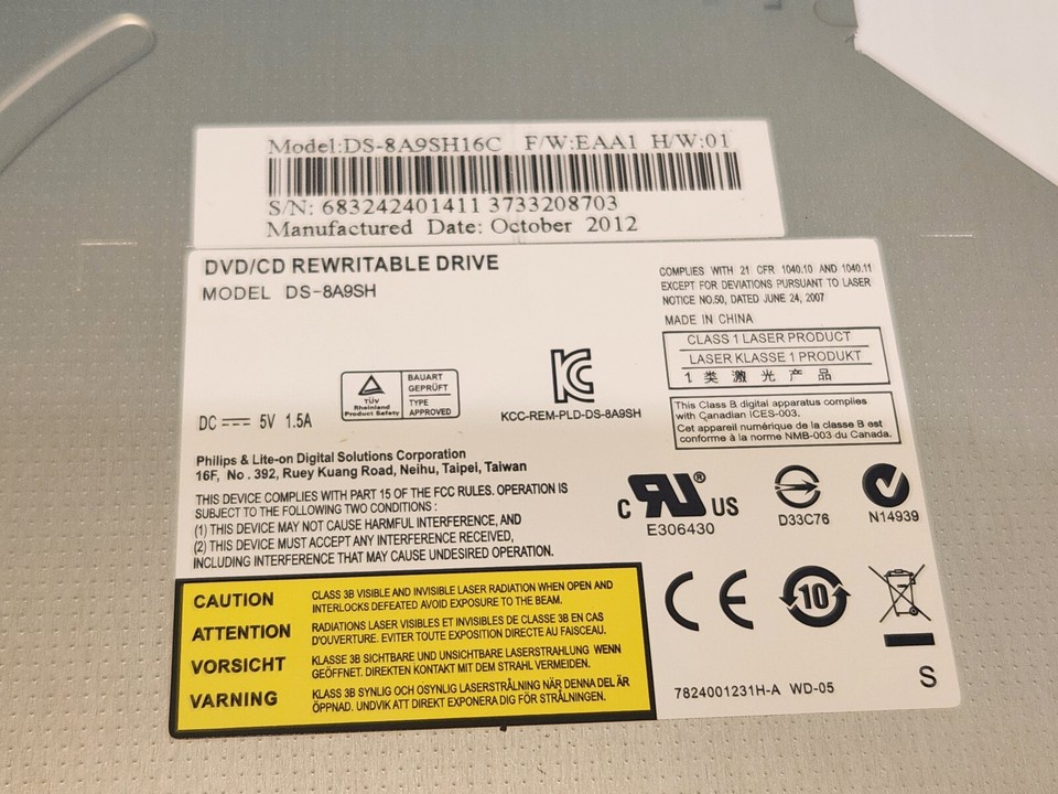 Genuine ASUS R500A-RH51 CD/DVD±RW Internal Disk Drive DS-8A9SH16C | eBay