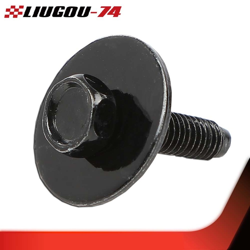 Fit For Ford Truck Body Bolts & U-nut Clips- M6-1.0 x 25mm- 10mm Hex ...