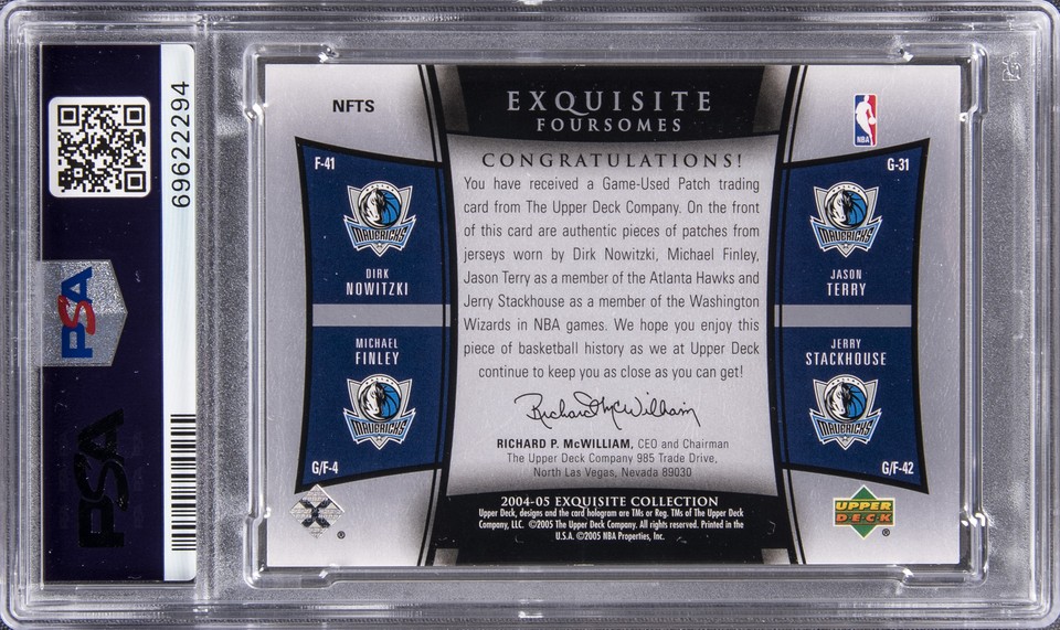 2004 UD EXQUISITE COLLECTION DIRK NOWITZKI/JASON TERRY/STACKHOUSE ...