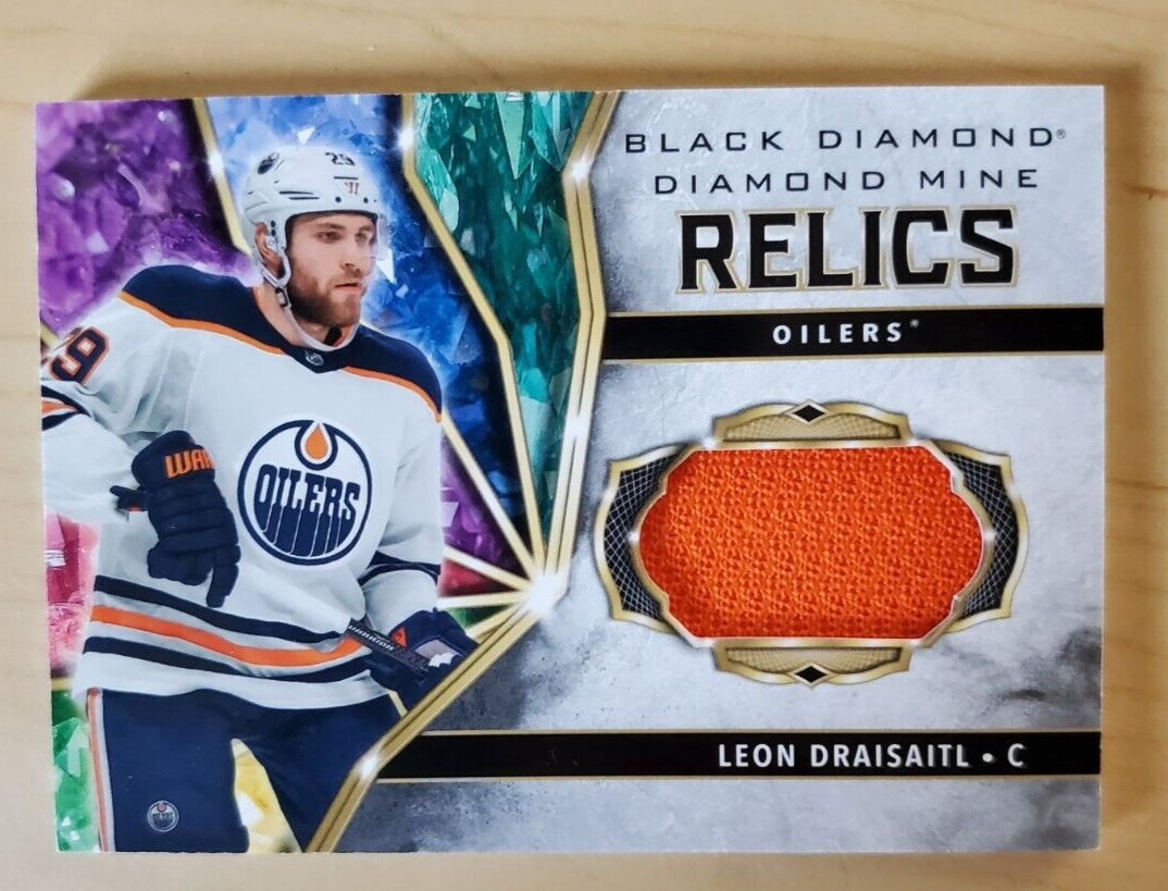 2020-21 UD Black Diamond Leon Draisaitl Diamond Mine Relics #DMR-LD ...