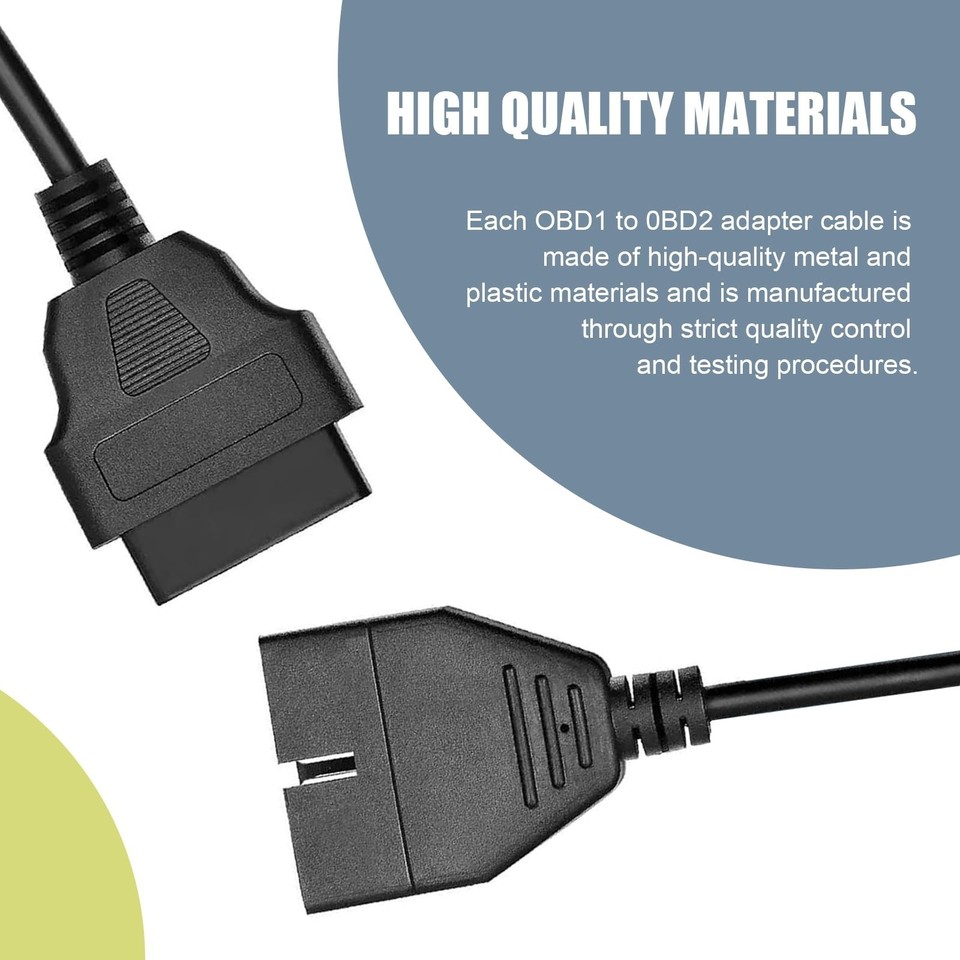 leechio 1 PC OBD1 to OBD2 Adapter, OBD2 Scanner Code Reader, 12 Pin to ...