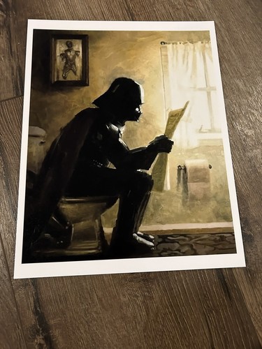 STAR WARS DARTH VADER Art Print Photo 8x10” Poster Toilet Bathroom ...