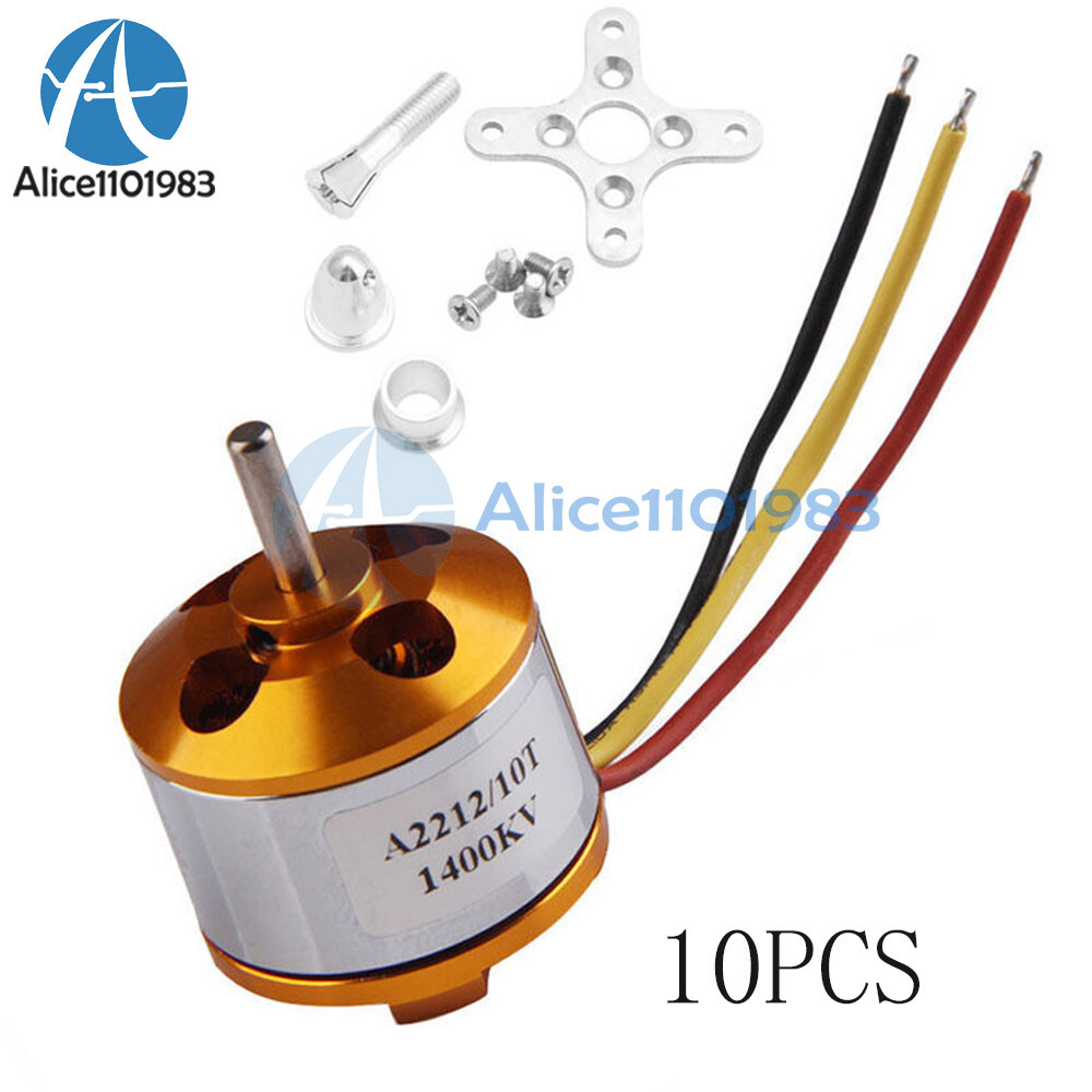 10PCS A2212 1400kv Outrunner Motor Brushless Airplane Aircraft ...