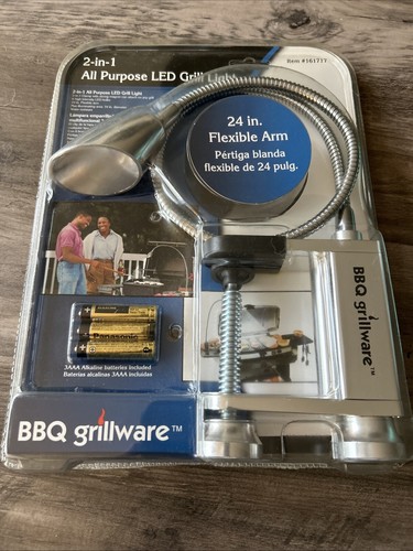 BBQ grillware 2-in-1 All Purpose LED Grill Light 24in Flexible Arm, New ...