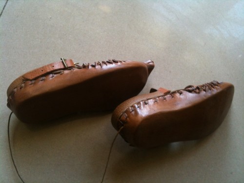 NEW ORIGINAL HANDCRAFTED LEATHER SHOES UNISEX-FOLK SANDALS OPINGA-SIZE ...