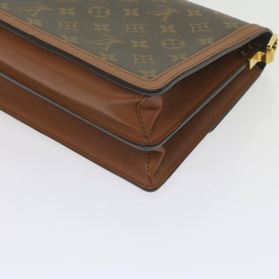LOUIS VUITTON Monogram Reverse Dauphine MM Shoulder Bag M44391 LV Auth ...