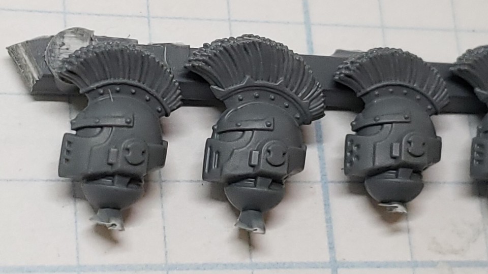 30K Space Marine Bits Mark III Command Squad Artificer Helmet Head w ...