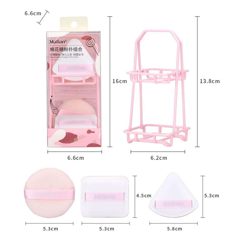 Wet/Dry Dual-use Cosmetic Puffs With Holder Loose Powder Puff Cosmetic ...