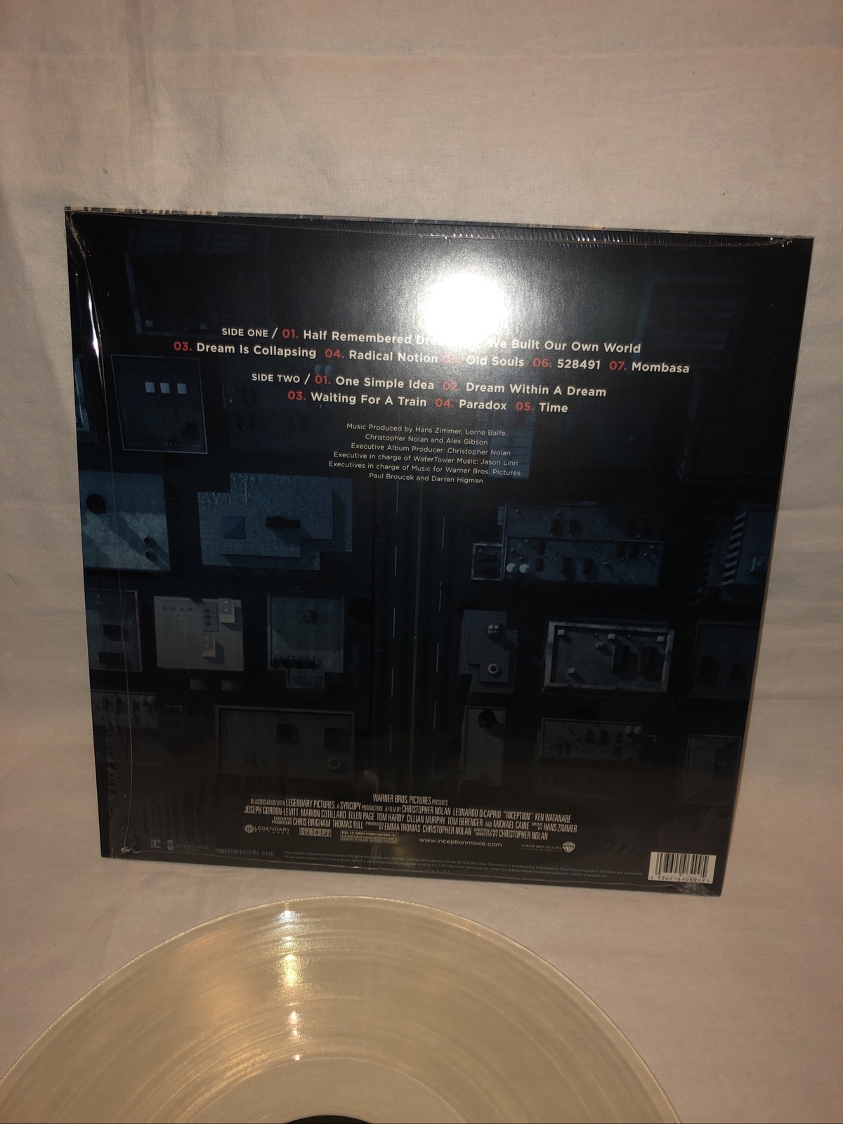 Hans Zimmer Inception Clear Vinyl LP Soundtrack Score Rare 2015 OST ...