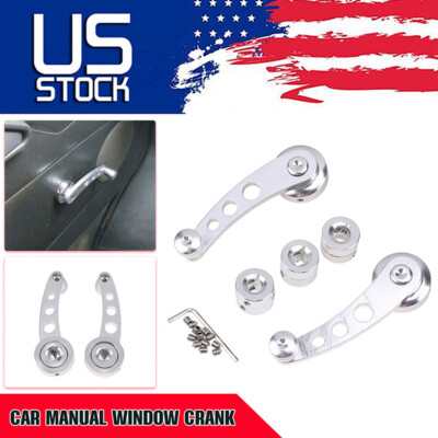 Pair Billet Aluminum Window Crank Handle Winders Car Truck Glass Door ...