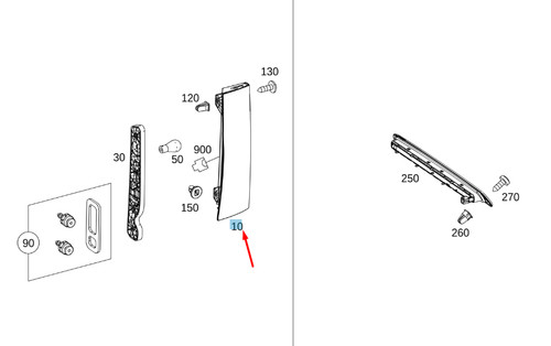 MERCEDES-BENZ SPRINTER W910 REAR RIGHT TAILLIGHT A9108200100 ORIGINAL ...