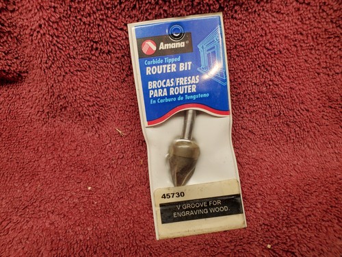 Amana 45730 Carb. Tipped V Groove Signmaking & Lettering 60 Deg x 1/4 ...