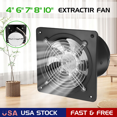 4" 6" 7" 8" 10" Exhaust Fan Ventilation Extractor Fan Wall-Mounted ...