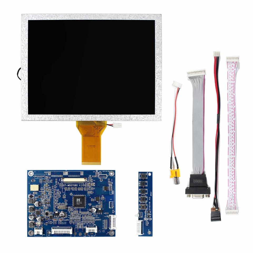 VGA AV tft Driver board 8inch tft AT080TN52 tft lcd display 8"tft ...