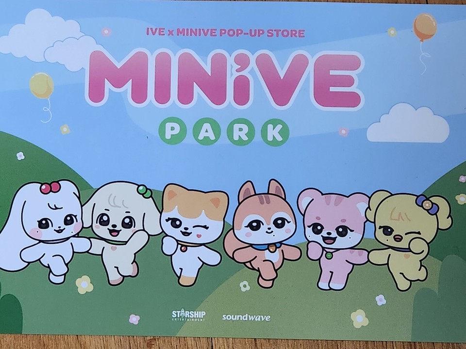 IVE x MINIVE scratches postcard POPUP 'MINIVE PARK' official MD ...