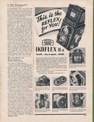 Magazine Ad - 1954 - IKOFLEX II-a Reflex Camera | eBay