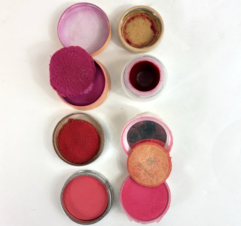 Lot of 4 Vintage Antique Rouge Red Pink Face Make-up Theater Style ...