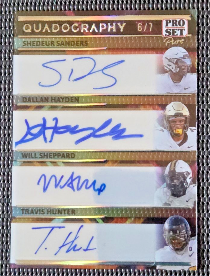 ‼️2024 Leaf ProSet TRAVIS HUNTER SHEDEUR SANDERS HAYDEN SHEPPARD RC ...