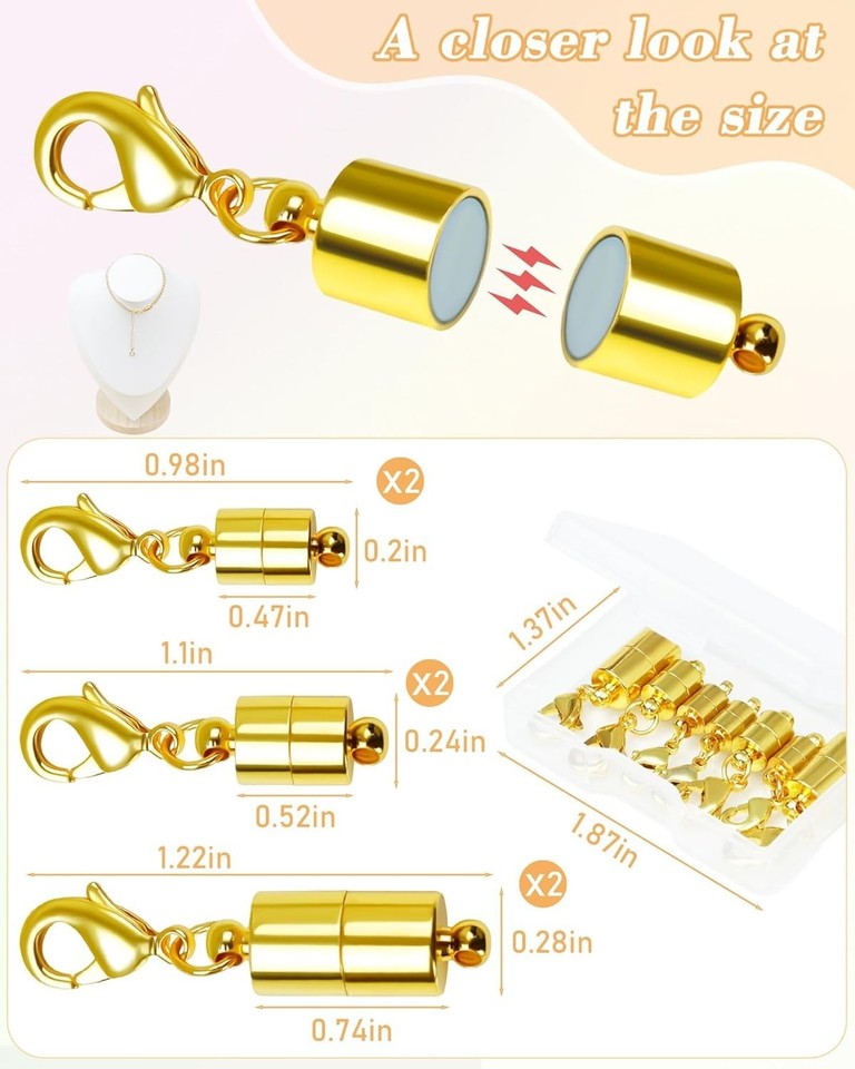Strong Magnetic Lobster Claw Lock Clasps Connector Jewelry Bracelet ...
