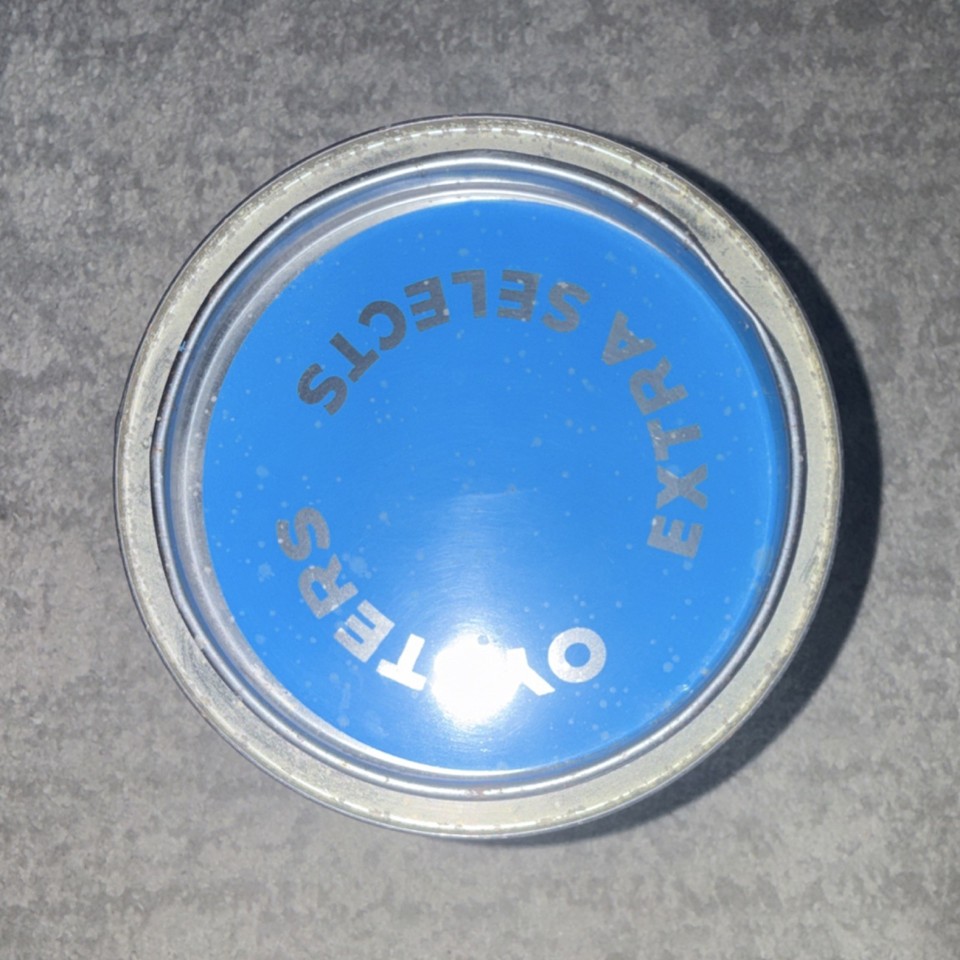 Bevans Fresh Oysters White Green Blue Advertising Tin | eBay