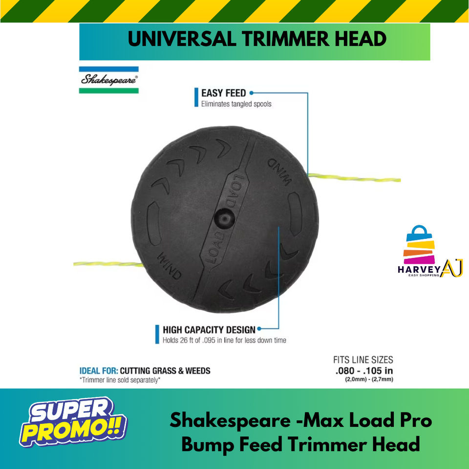 Shakespeare Max Load Pro Bump Feed Replacement Trimmer Head -Universal ...