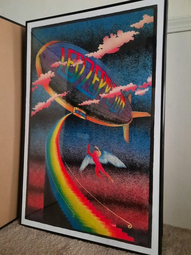 VINTAGE LED ZEPPELIN BLACK LIGHT POSTER STAIRWAY TO HEAVEN | eBay