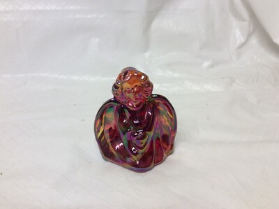 Fenton Iridescent Ruby Red Carnival Glass Guardian Angel Heart | eBay