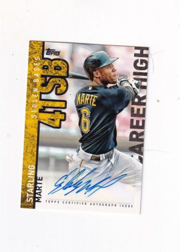 2015 STARLING MARTE TOPPS CAREER HIGH AUTO/ AUTOGRAPH NEW YORK METS ...