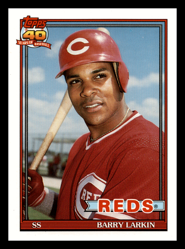 1991 O-Pee-Chee Barry Larkin HOF #730 Cincinnati Reds Centered Mint OPC ...