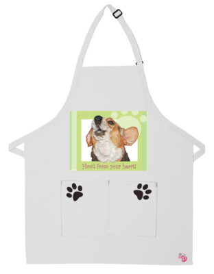 Beagle Apron Two Pocket Bib Apron with Adj Neck | eBay