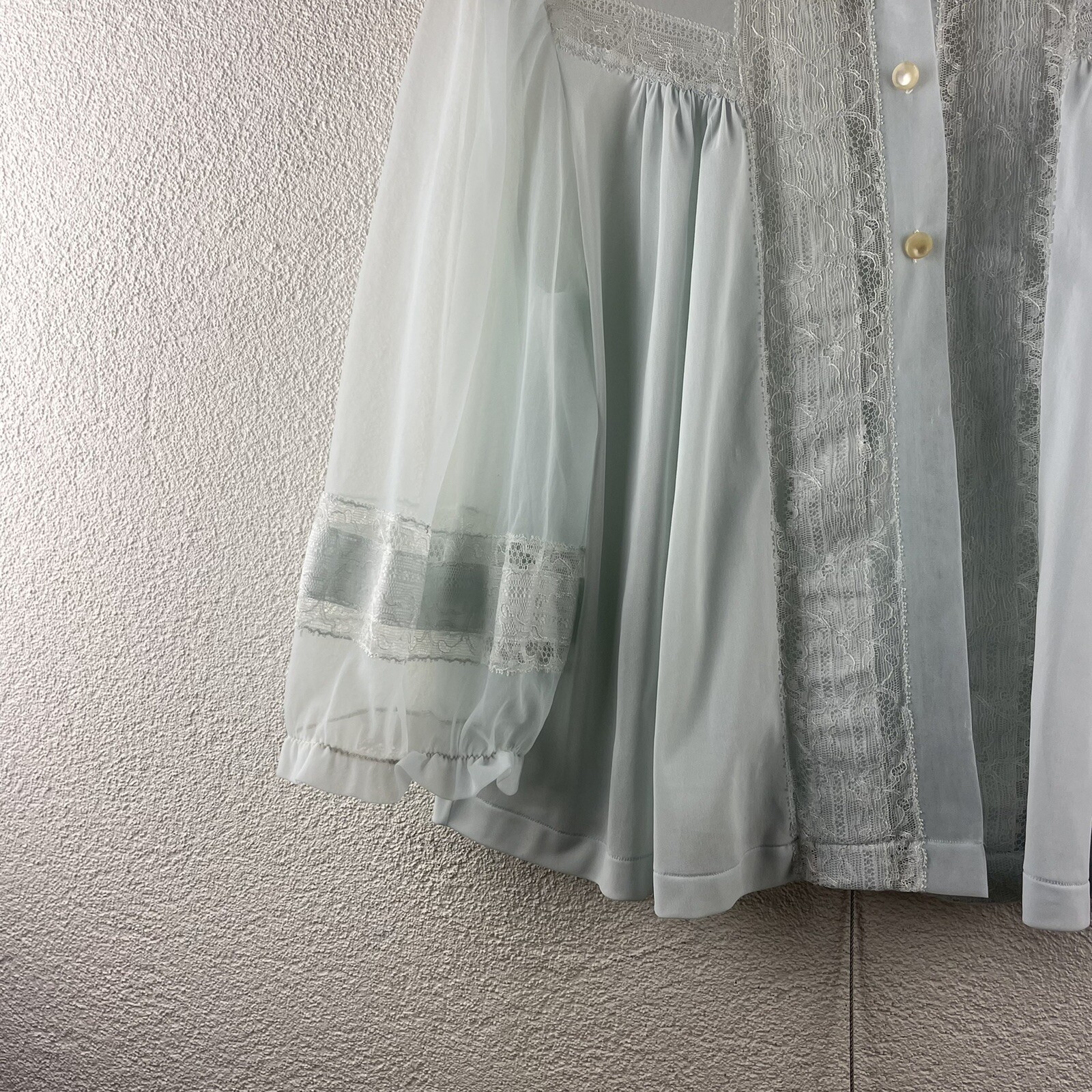 Vintage l 50s S Luxite Sheer Nylon Ruffle Lace Peter … - Gem