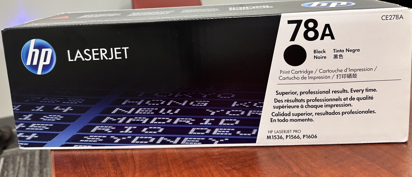 HP LaserJet 78A Black Ink Print Toner Cartridge CE278A OEM Genuine New ...