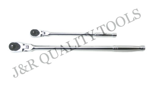Extra Long Flexible Head Ratchet 3/8" x 17" & 1/4" x 11" Long Handle ...