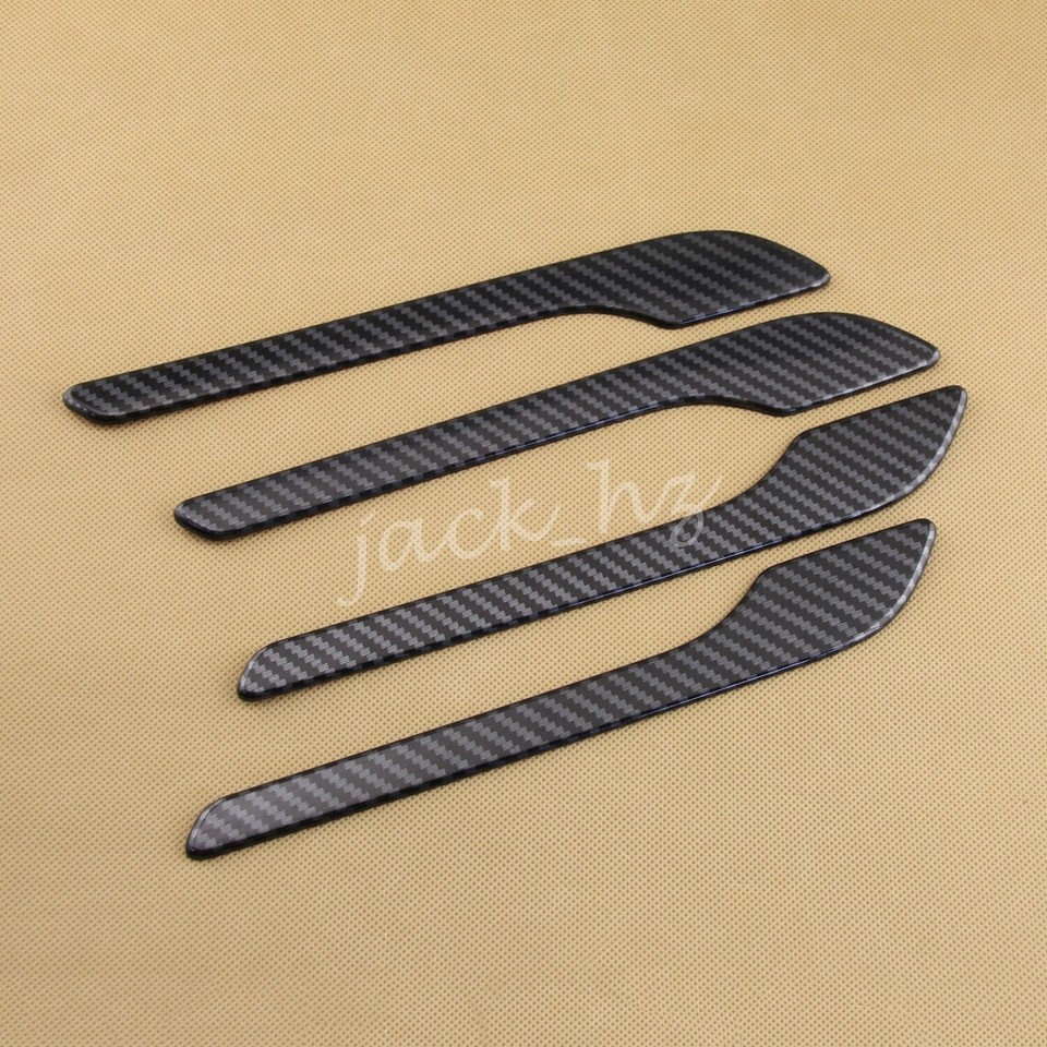 For Tesla Model Y Model 3 Carbon Fiber Door Handle Cover Trims ...