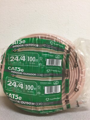 Southwire 56917643 100 ft. 24/4 Solid Audio 5e Riser Wire | eBay