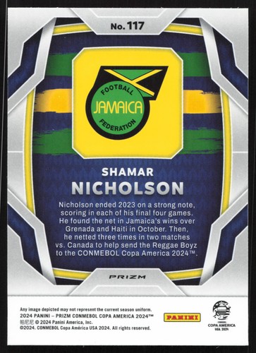 2024 Panini Prizm CONMEBOL Copa America #117 Shamar Nicholson Silver | eBay